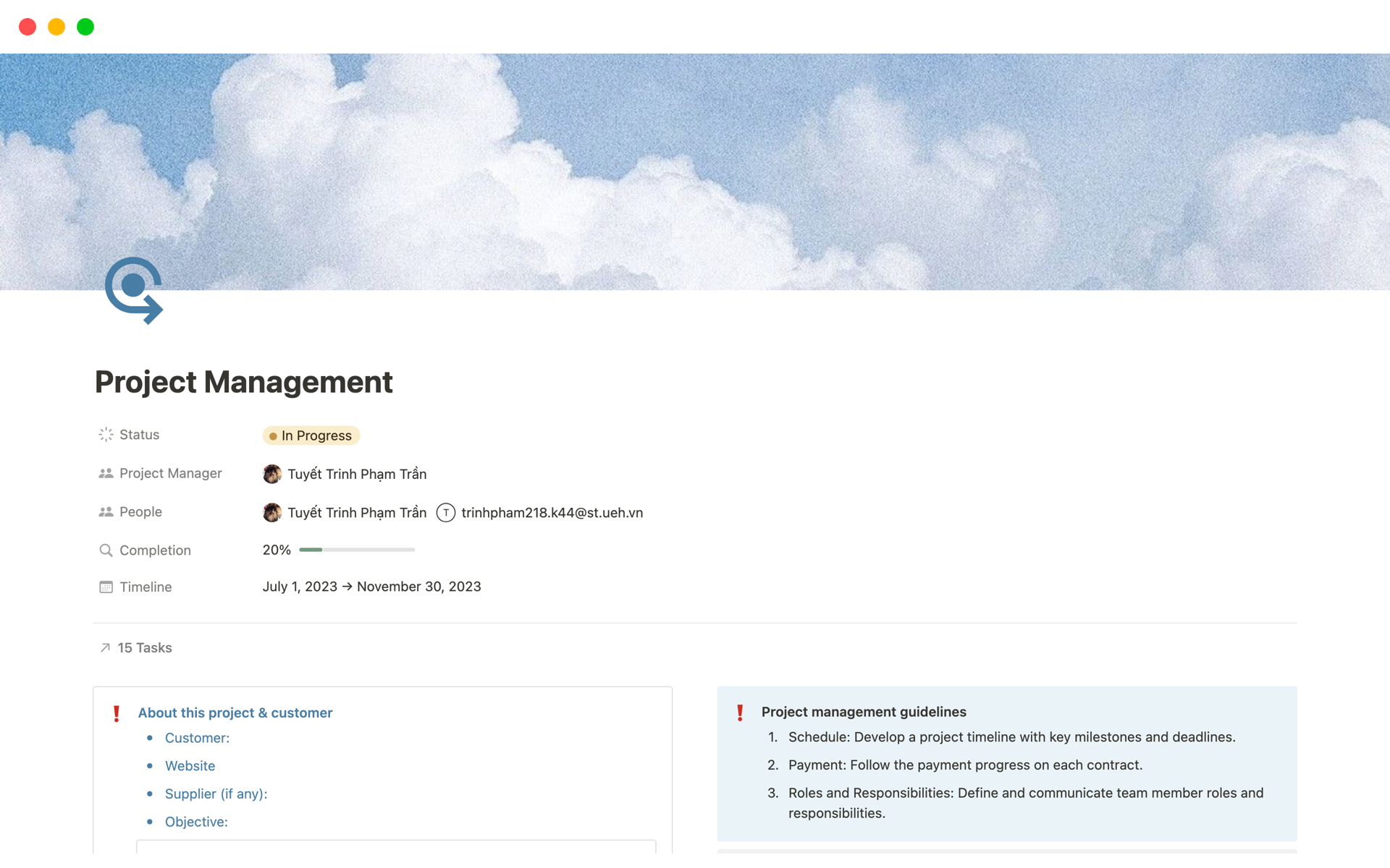 Project Plans Template | Notion Marketplace