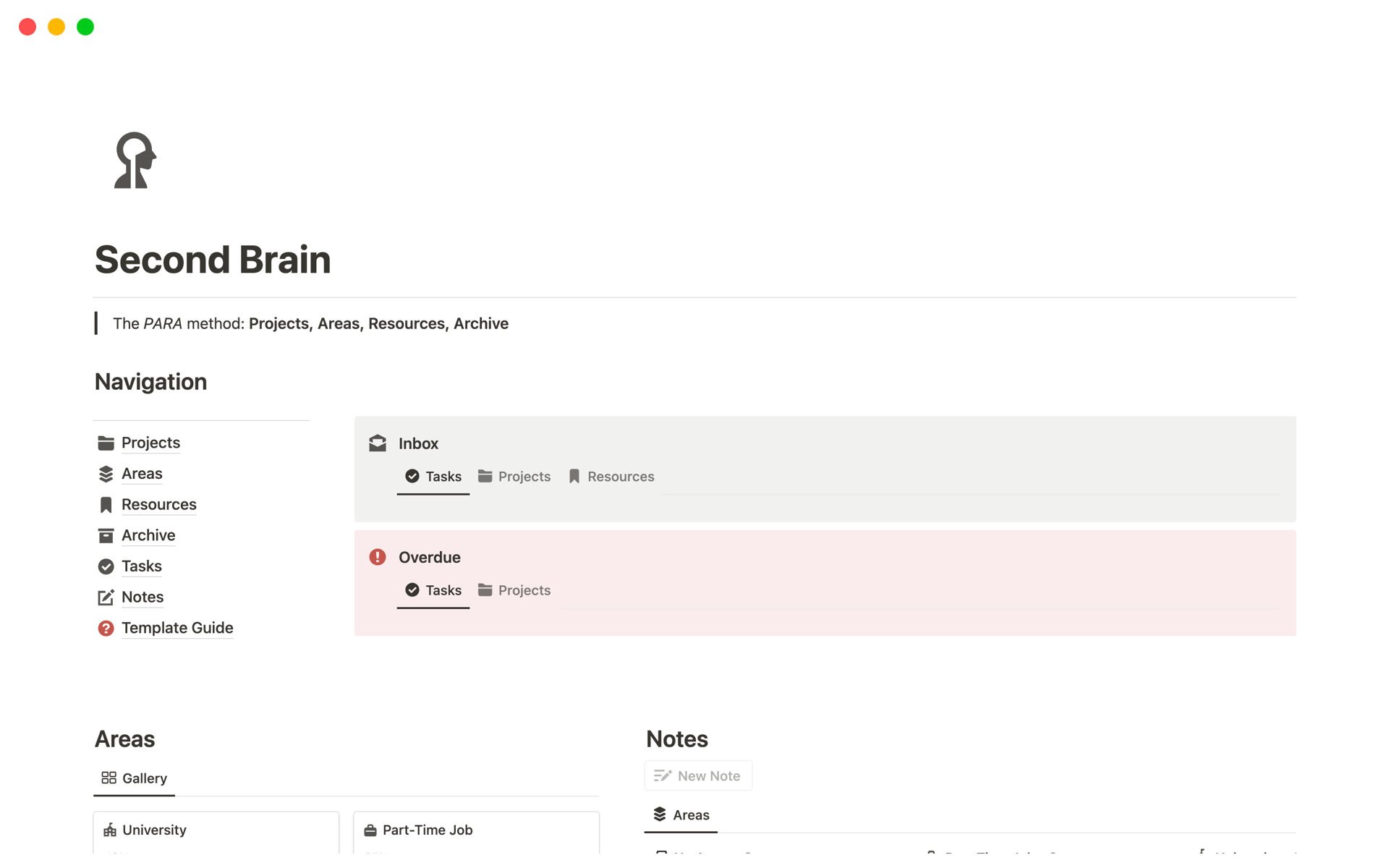 Second Brain Template by Han Yeo | Notion Marketplace Second Brain Template by Han Yeo | Notion Marketplace