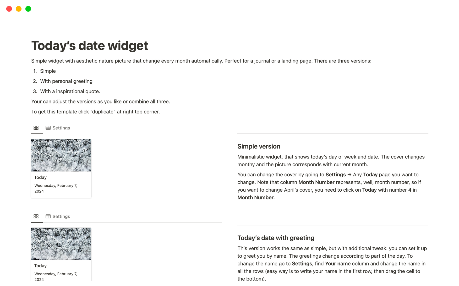 Today’s date widget Template | Notion Marketplace Today’s date widget Template | Notion Marketplace