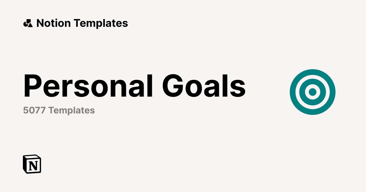 Top Personal Goals Templates from Notion | Notion Marketplace