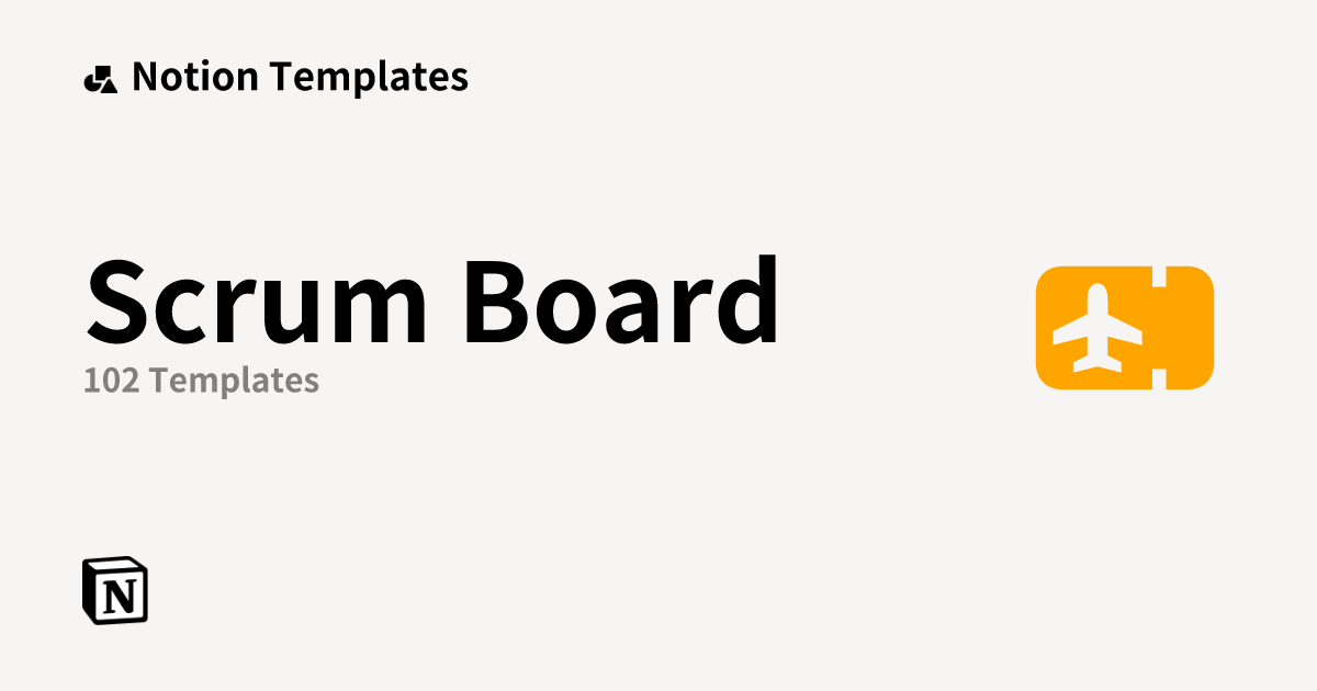 Scrum templates | Notion Marketplace