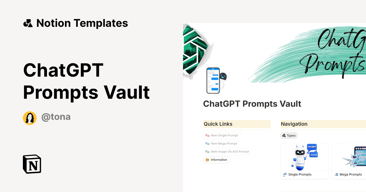 1300+ Premium Chat GPT prompts for $16 by Saad - AI Notion Template ...