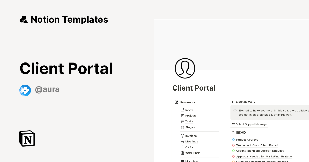 Client Portal | Notion Template