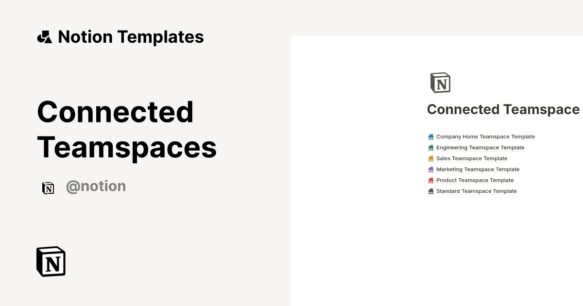 Connected Teamspaces 2024 Template | Notion Marketplace
