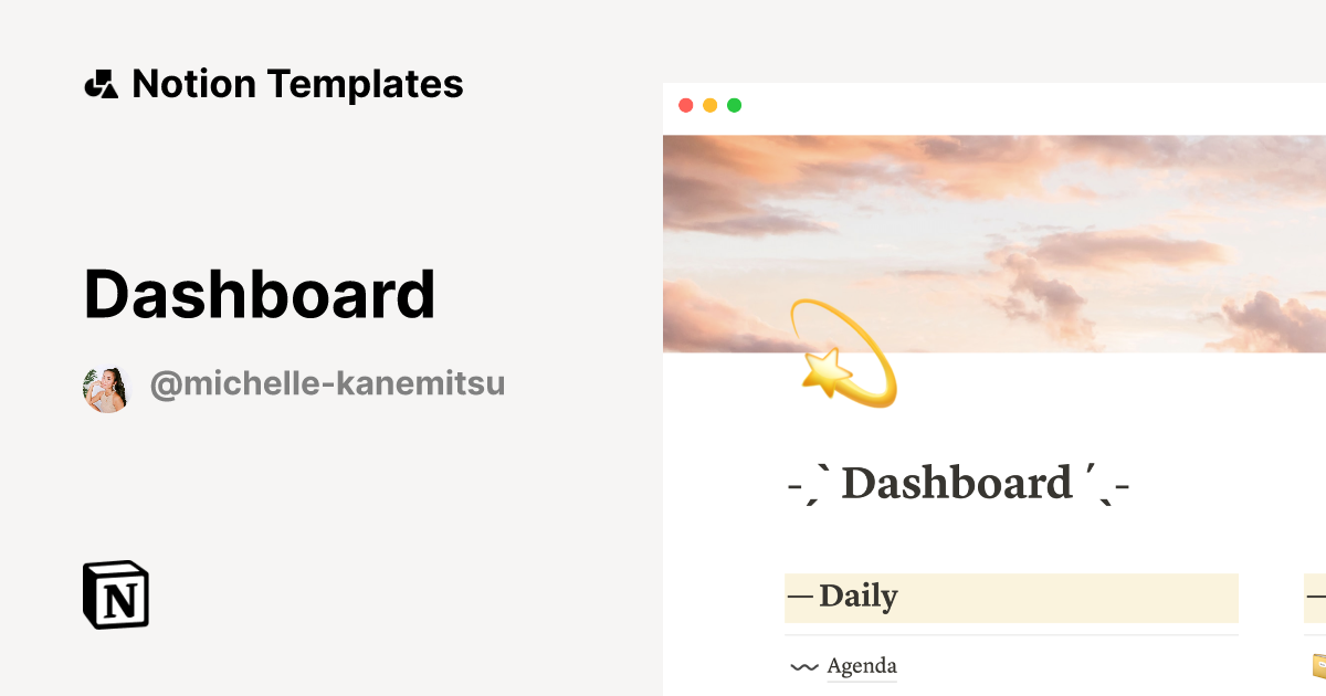 Dashboard Notion Template