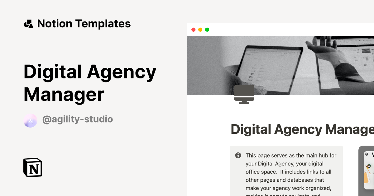 Digital Agency Manager Template | Notion Marketplace