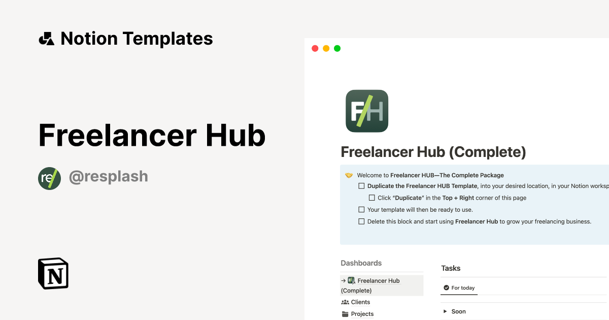 Freelancer Hub Template | Notion Marketplace Freelancer Hub Template | Notion Marketplace