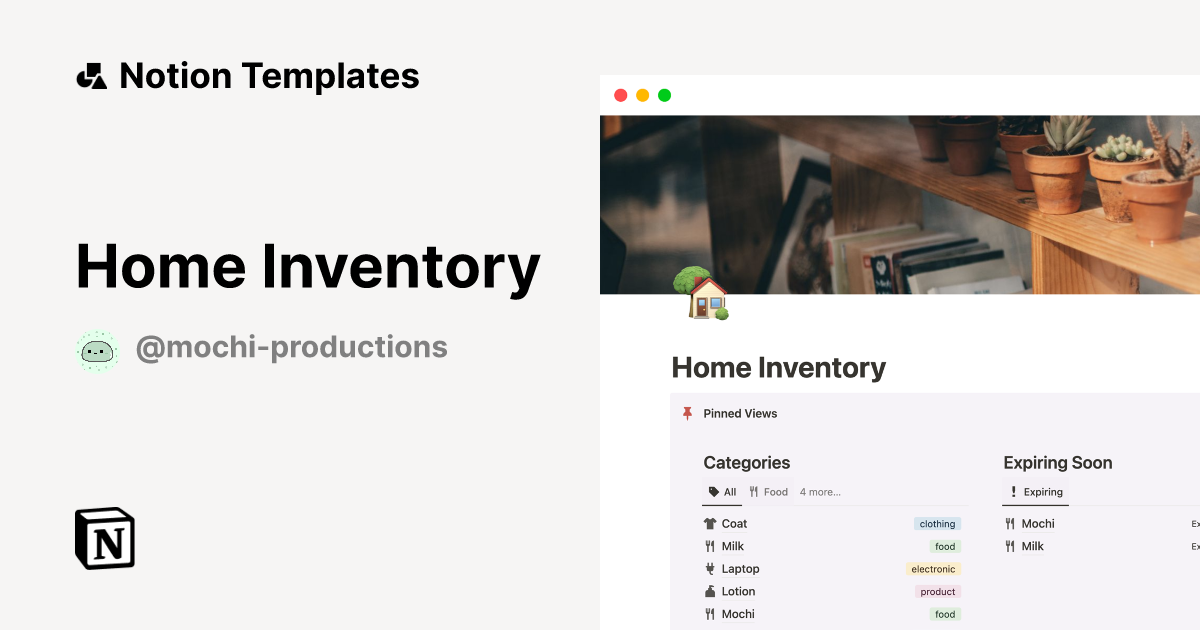 Home Inventory Template | Notion Marketplace