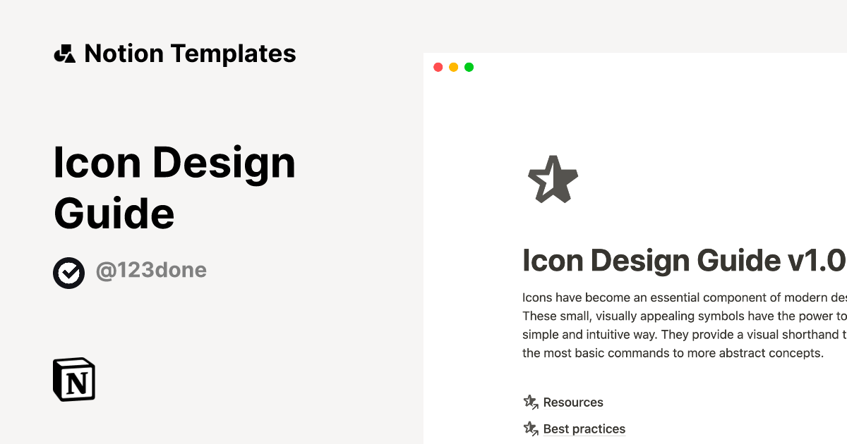 Icon Design Guide | Notion Template
