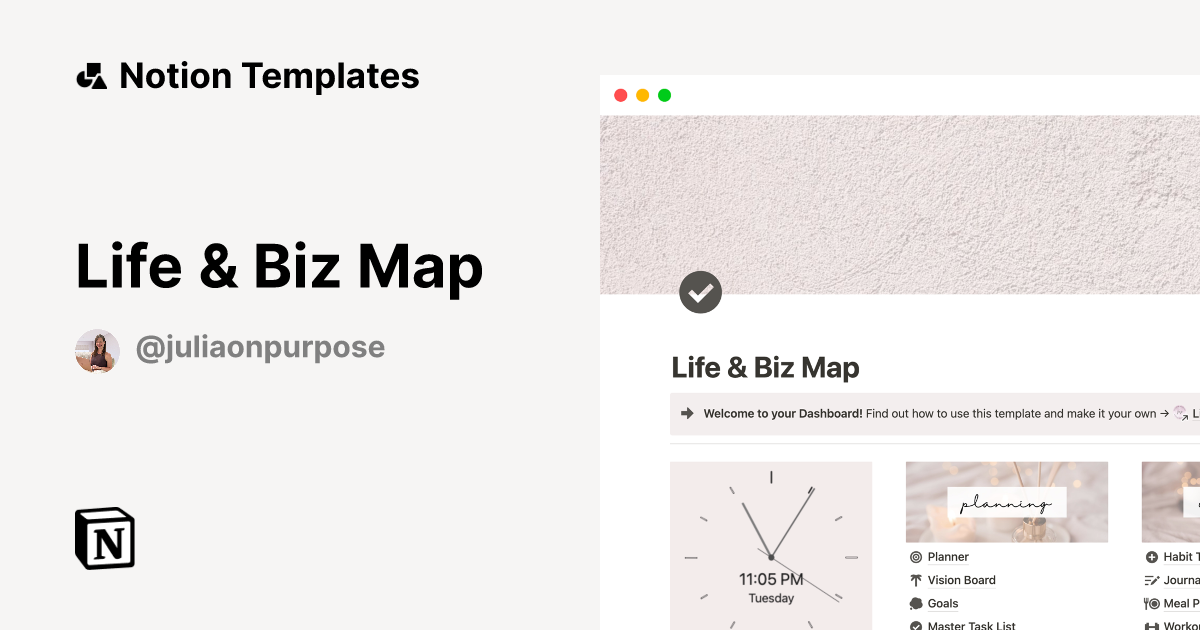 Life & Biz Map | Notion Template