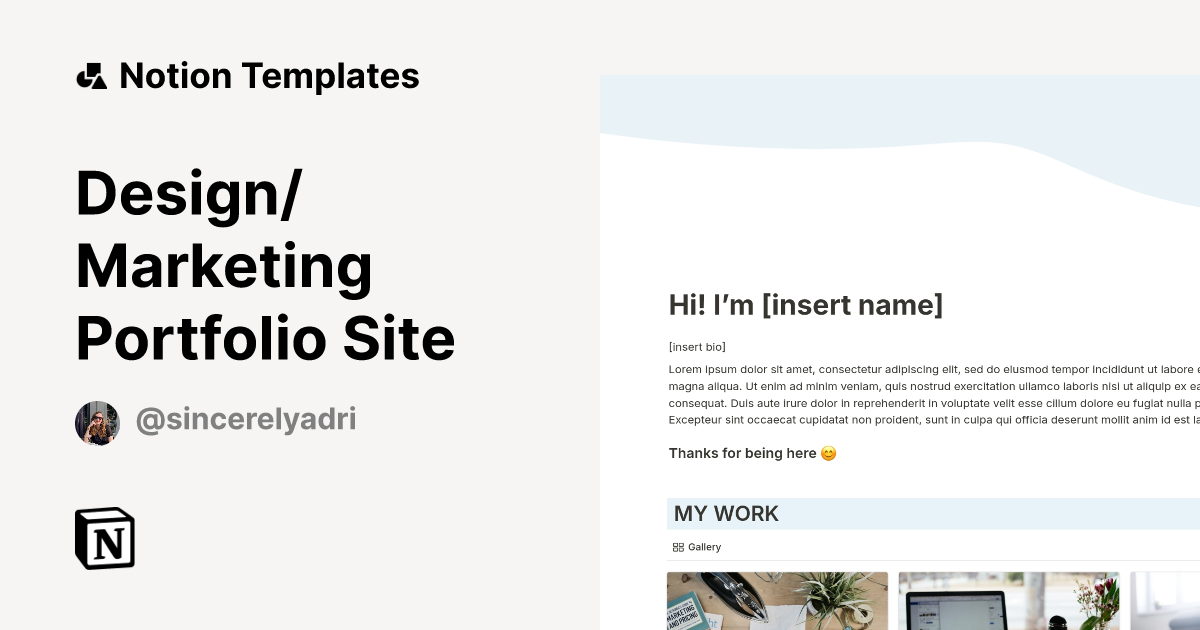 Design/Marketing Portfolio Site Template by Sincerely, Adri - Travel ...
