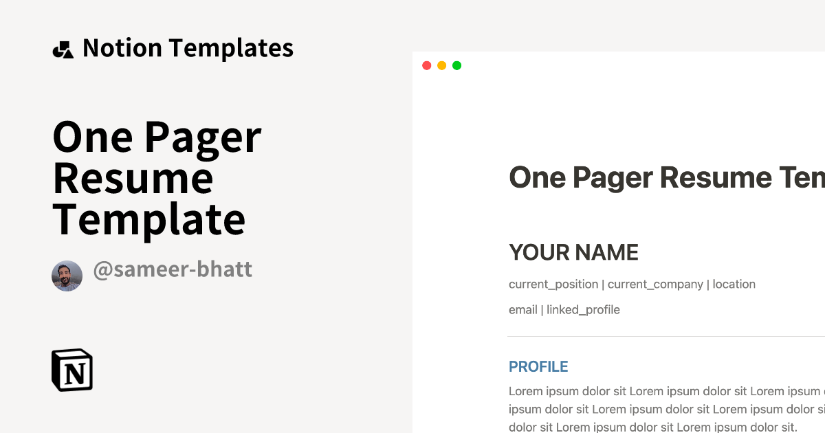 one-pager-resume-template-notion-template
