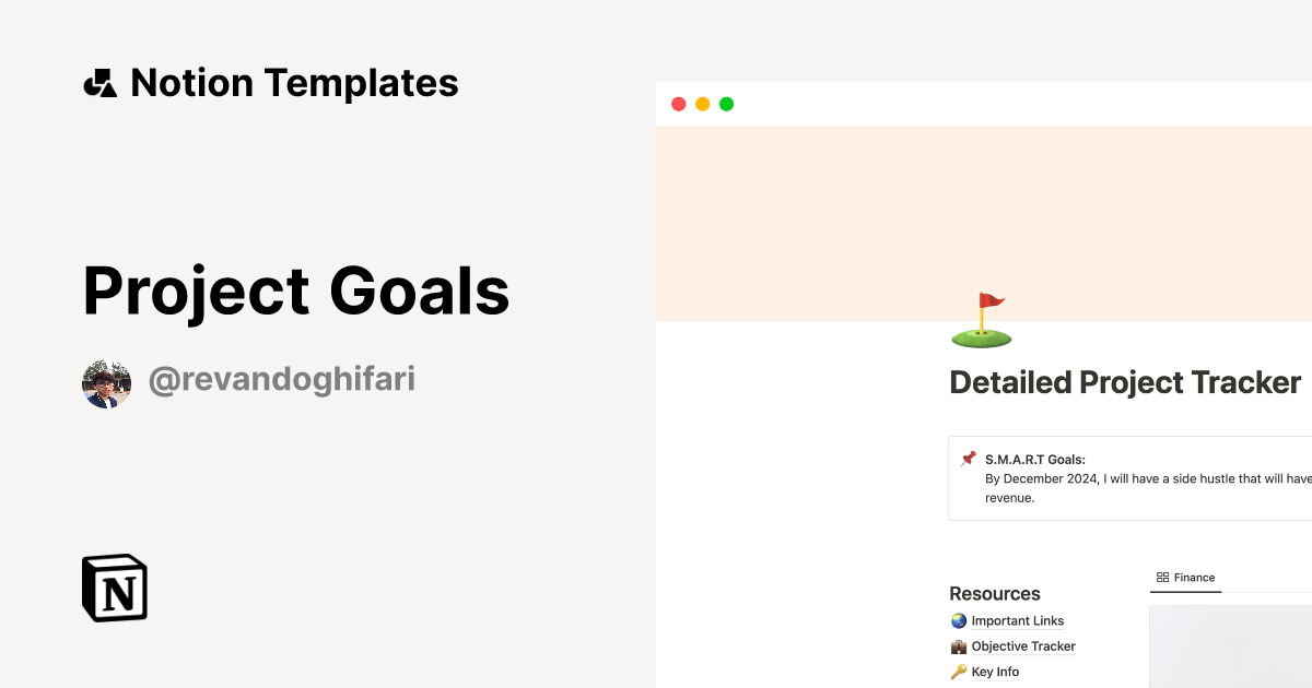 Project Goals Template by Edo | Notion Marketplace