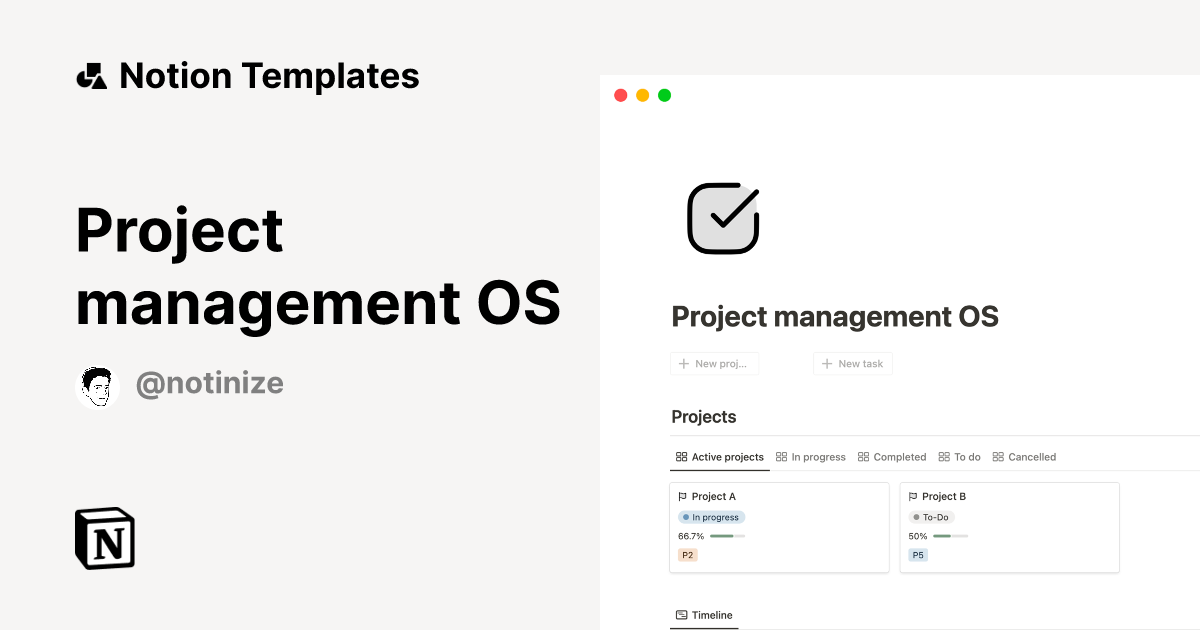 Project management OS | Notion Template