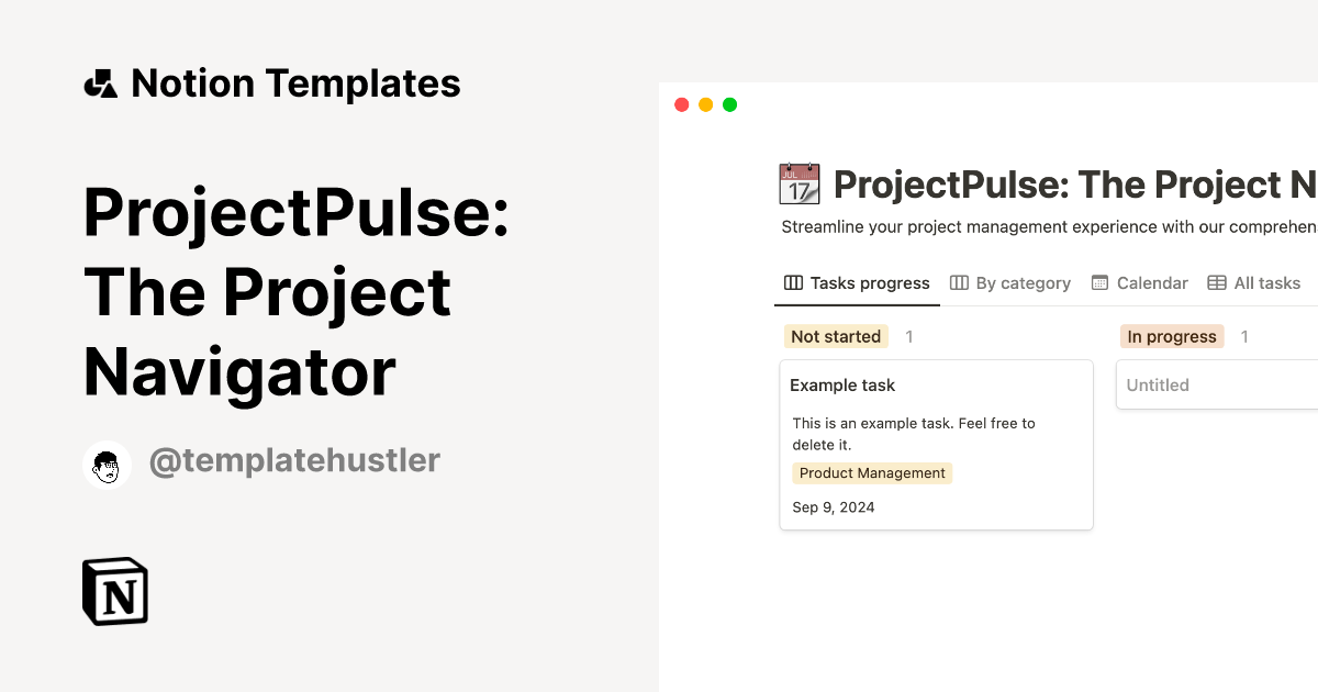 ProjectPulse: The Project Navigator Template by templatehustler ... ProjectPulse: The Project Navigator Template by templatehustler ...