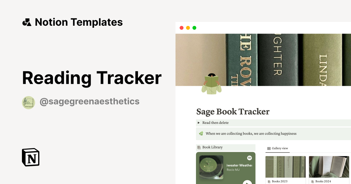 Reading Tracker | Notion Template