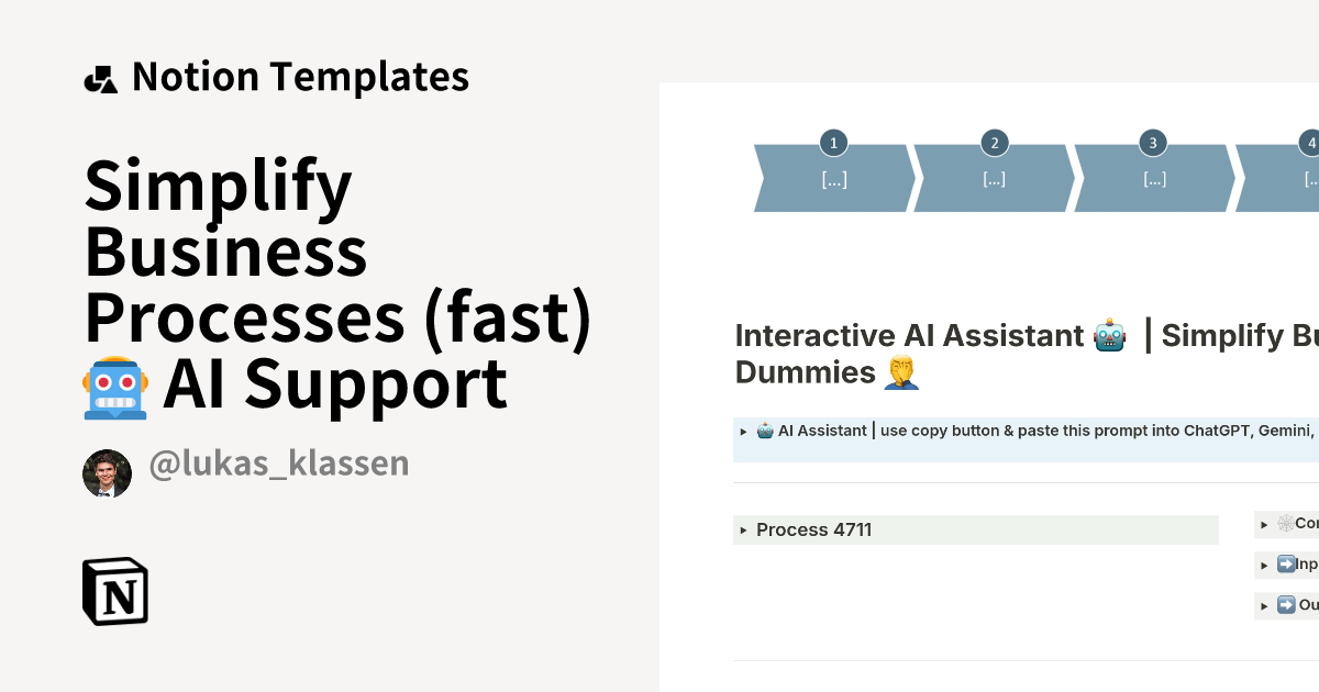 Simplify Business Processes (fast) 🤖 AI Support Template by Lukas ...