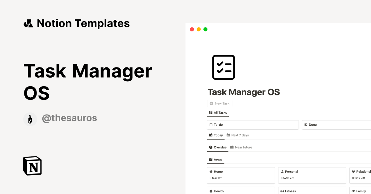 Task Manager OS Template | Notion Marketplace Task Manager OS Template | Notion Marketplace