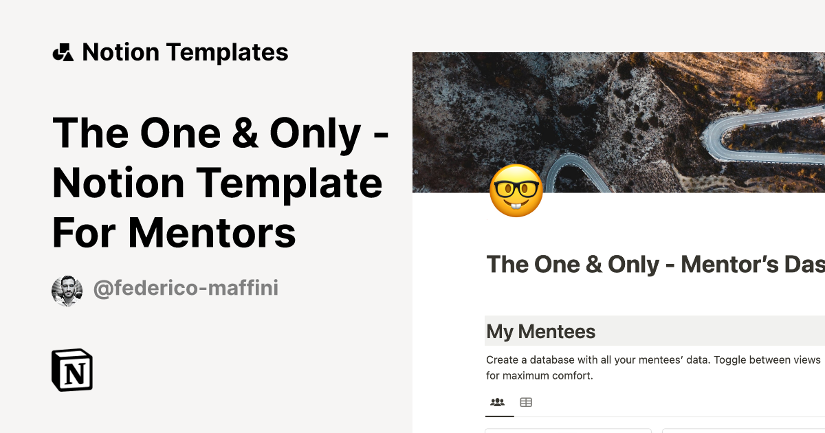 The One & Only - Notion Template For Mentors Template by Federico ...