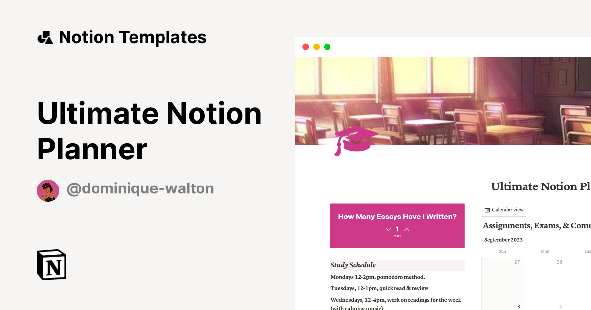 Ultimate Notion Planner Template | Notion Marketplace