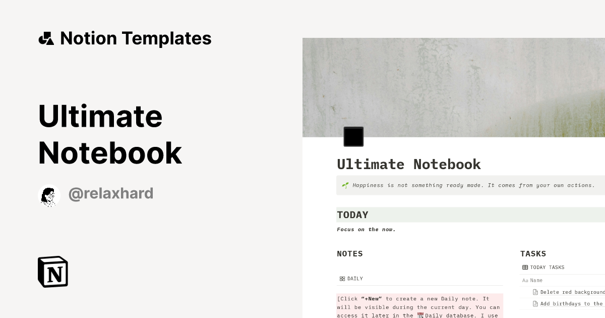 Ultimate Notebook | Notion Template