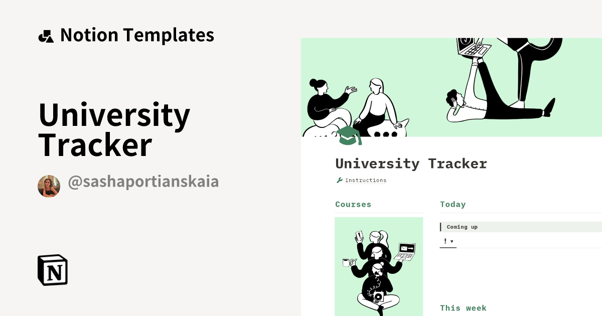 University Tracker Template | Notion Marketplace