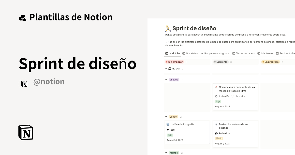 Sprint de diseño 2024 | Plantilla de Notion