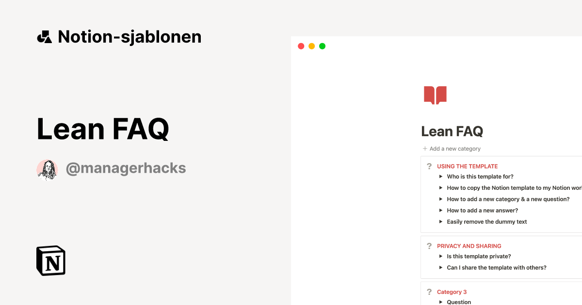 Lean FAQ | Notion-sjabloon Lean FAQ | Notion-sjabloon